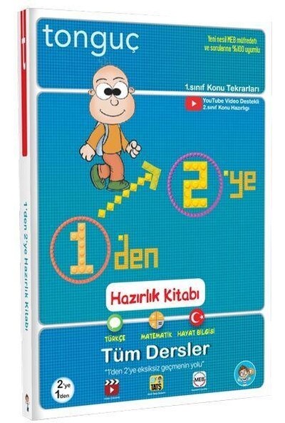 Tonguç Akademi 1. Sınıf 1’ Den 2’ Ye Tüm Dersler Hazırlık Kitabı