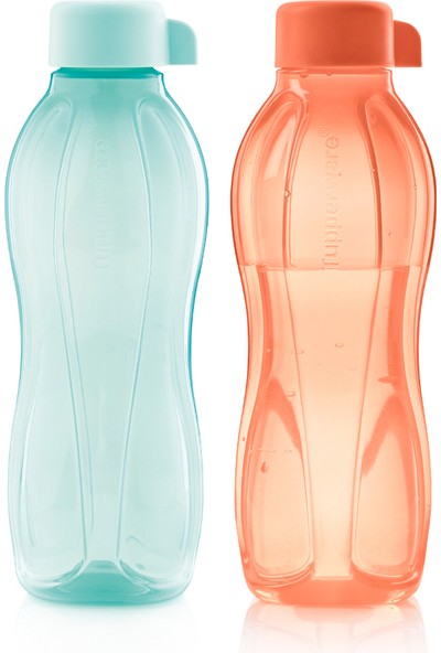 Tupperware Eco Şişe Suluk Su Mavisi ve Turuncu 2'li 500 ml Tupperware Eco Şişe Suluk Su Mavisi ve Turuncu 2'li 500 ml