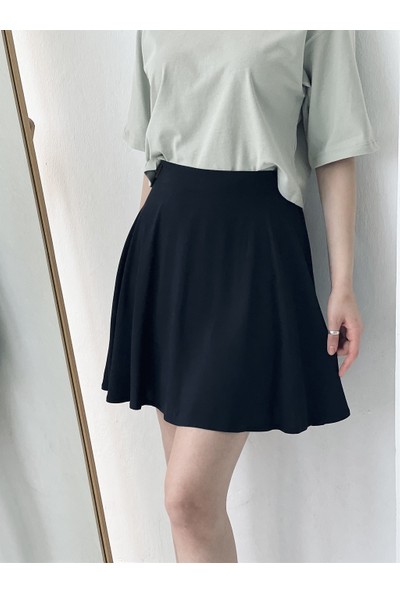 Retrobird Mini Şort Etek Kadın Siyah