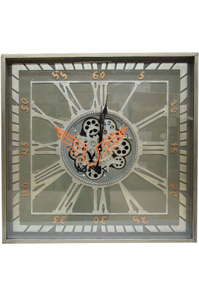 Roxo Shop Çarklı Hareketli Büyük Boy Duvar Saati