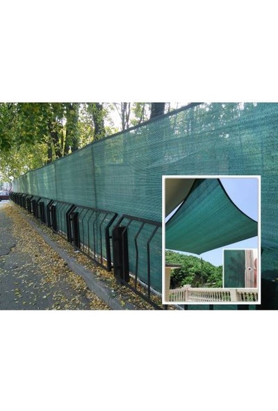 Alrita %75 - 80 gr 6X4M Gölgelik Filesi Yeşil Renk Şeritli,hal