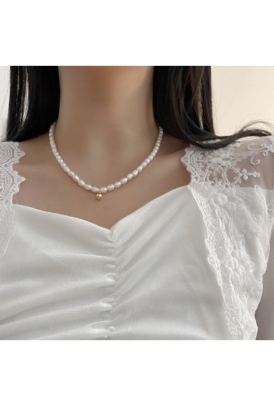 Sanmusen Hakiki Tatlı Su Incisi Kadın Kolye (Yurt Dışından)