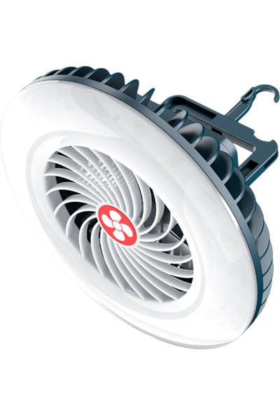 LED Asılı Fan 2 In 1 Kamp Çadırı Fanı Asma Kancalı