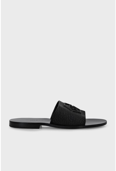 Philipp Plein Logolu Deri Terlik Erkek Terlik Pabs MSA0177 PLE010N 02