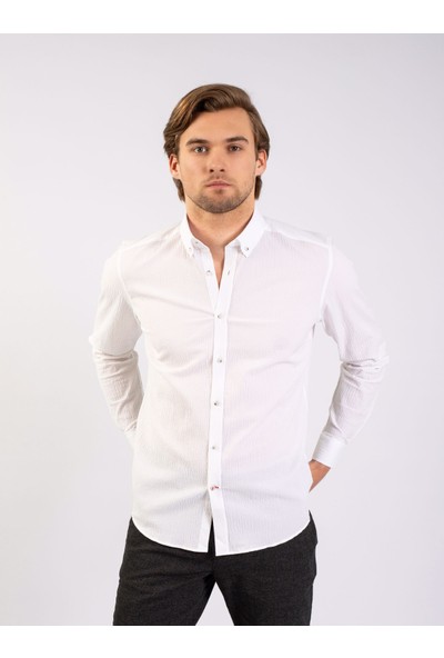 Toss Erkek Slim Fit Gömlek 511104003-25 Beyaz Toss Erkek Slim Fit Gömlek 511104003-25 Beyaz