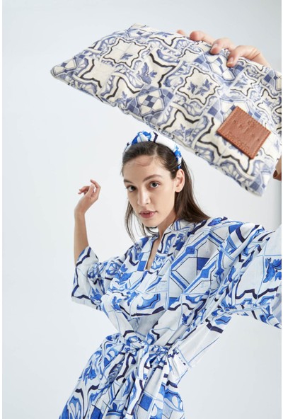 DeFacto Nefes İstanbul X Defacto Desenli El Çantası Y3087AZNS