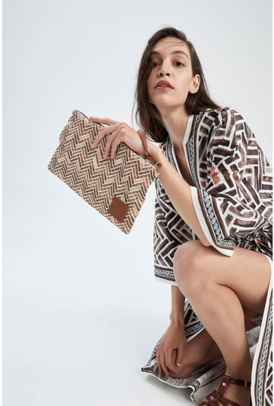 DeFacto Nefes İstanbul X Defacto Desenli El Çantası Y3086AZNS