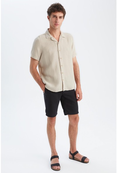 DeFacto Regular Fit Pamuklu Esnek Belli Şort X3700AZ22HS