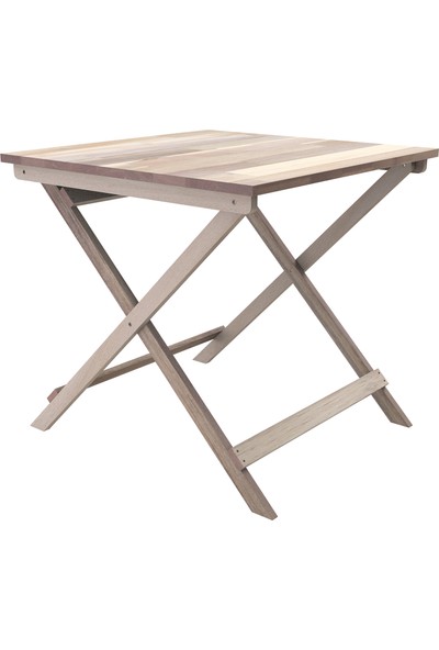 INTERBUILD REAL WOOD Interbuild Sydney Masif Ahşap Katlanır Bahçe Masası, 75X75X73 Cm, Organik Beyaz INTERBUILD REAL WOOD Interbuild Sydney Masif Ahşap Katlanır Bahçe Masası, 75X75X73 Cm, Organik Beyaz