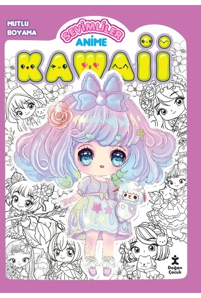 Kawaii Anime Mutlu Boyama 1 Mor