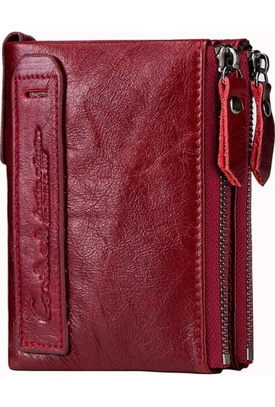 Keluofu Deri Erkek Cüzdan Kısa Bozuk Para Cüzdanı (Yurt Dışından)