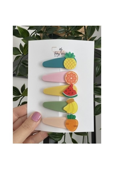 My Babys World 5’li Meyveli Çıtçıt Toka Seti