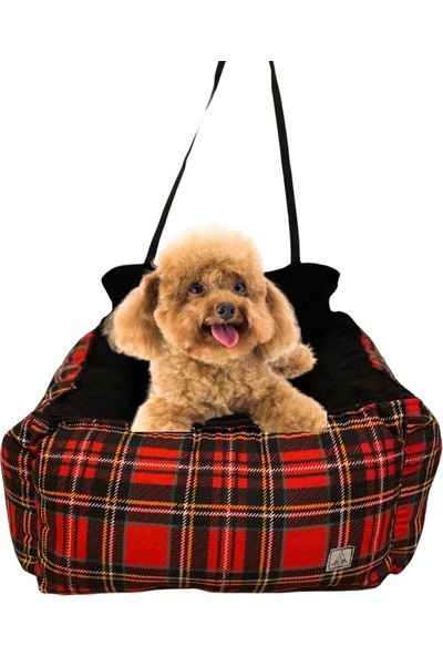Teepee House Taşınabilir Köpek Oto Araba Koltuğu Kırmızı Ekose Teepee House Taşınabilir Köpek Oto Araba Koltuğu Kırmızı Ekose