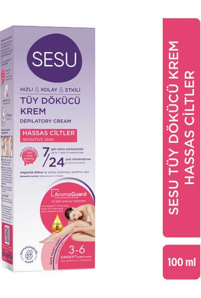 Sesu Tüy Dökücü Krem Hassas Ciltler 100 ml