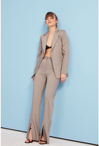 Basic Blazer Ikili Takım Vizon Basic Blazer Ikili Takım Vizon