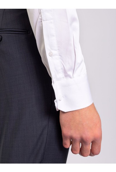 Karaca Erkek Slim Fit Gömlek 111304915-25 Beyaz