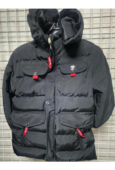 Mero Life Erkek Çocuk Siyah Su ve Rüzgar Geçirmez Içi Peluş Kürklü Kapüşonlu Dik Yaka Şişme Mont&kaban Mero Life Erkek Çocuk Siyah Su ve Rüzgar Geçirmez Içi Peluş Kürklü Kapüşonlu Dik Yaka Şişme Mont&kaban
