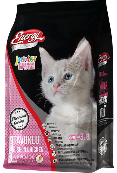 Pet Food Energy Cat Food Energy Tavuklu Yavru Kedi Maması 1 kg Pet Food Energy Cat Food Energy Tavuklu Yavru Kedi Maması 1 kg