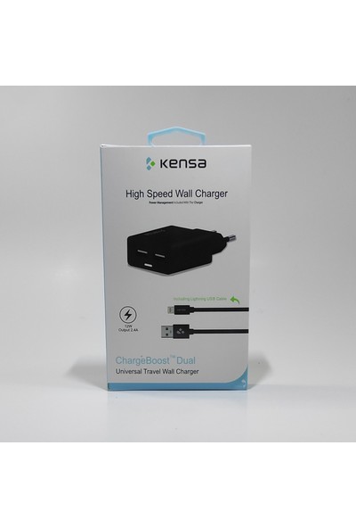 Kensa HC-202 Apple iPhone Sarj Seyahat Sarj Cihazı Kensa HC-202 Apple iPhone Sarj Seyahat Sarj Cihazı