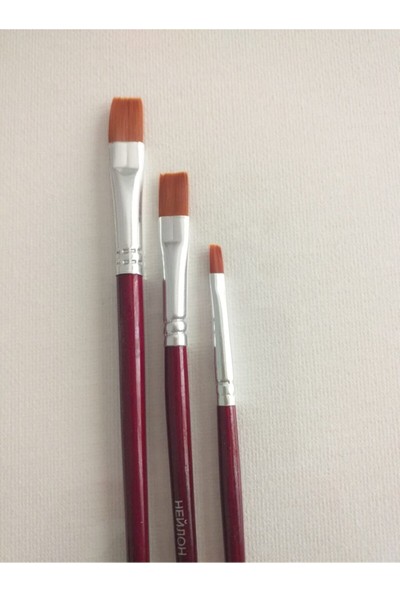 Ofigram Yağlıboya Akrilik Boya Fırçası Yassı 3'lü