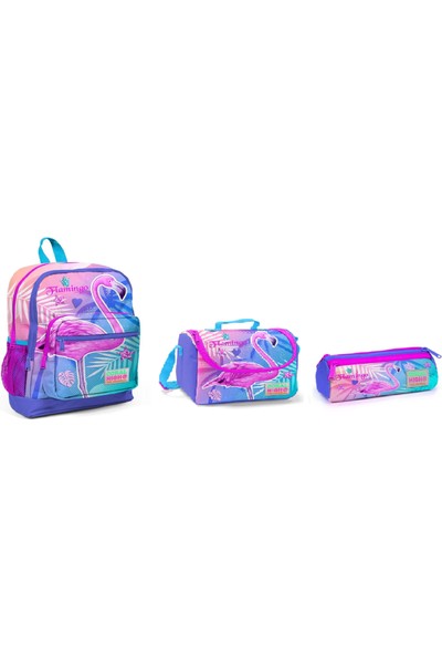 Coral High Flamingo Beslenme Okul Çantası Kalemlik Seti