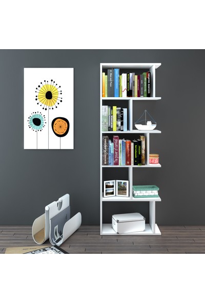 Nur Mobilya Melisa Tekli Modern Kitaplık
