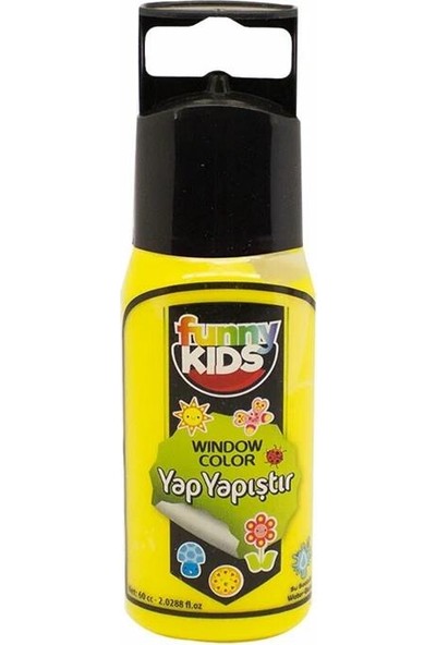 Rich Funny Kids Yap Yapıştır Cam Boyası 60CC - 7524 Neon Sarı Rich Funny Kids Yap Yapıştır Cam Boyası 60CC - 7524 Neon Sarı