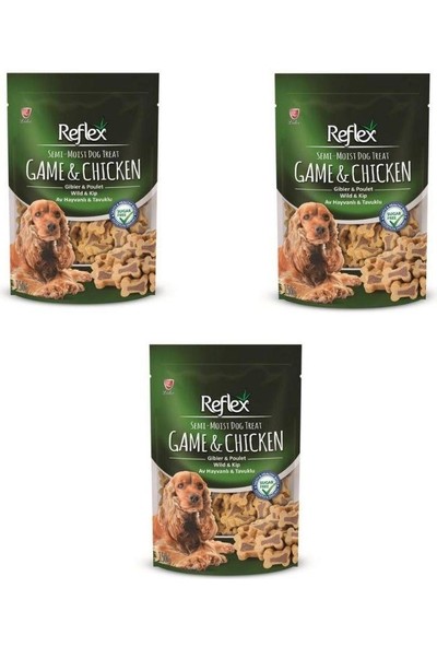 Reflex Semi-Moist Av Hayvanlı Tavuklu Köpek Ödülü 150 gr x 3 Adet Reflex Semi-Moist Av Hayvanlı Tavuklu Köpek Ödülü 150 gr x 3 Adet