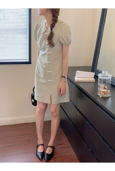 Muzi Çin Tarzı Cheongsam Elbise Kadın Yaz Yeni Küçük Kalp Makinesi Muzi Çin Tarzı Cheongsam Elbise Kadın Yaz Yeni Küçük Kalp Makinesi