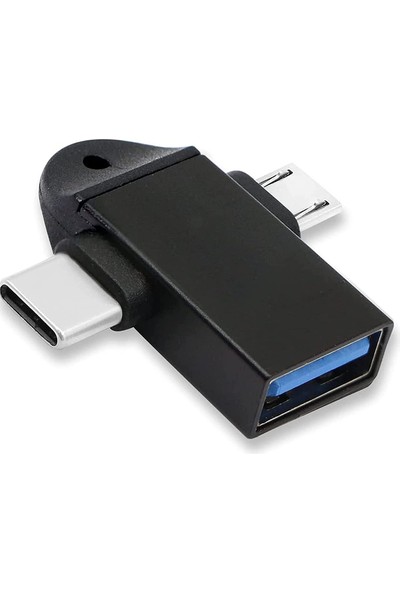 Alfais 4965 Micro USB Type-C 3 In 1 Dönüştürücü Çevirici Adaptör Otg Aparatı Alfais 4965 Micro USB Type-C 3 In 1 Dönüştürücü Çevirici Adaptör Otg Aparatı