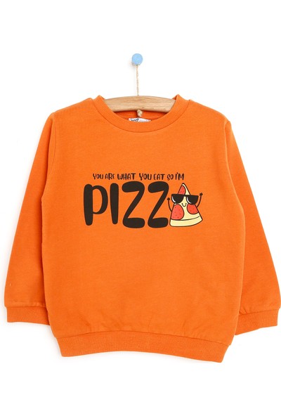 Hellobaby Basic Erkek Bebek Şardonlu Iki Ip Baskılı Sweatshirt