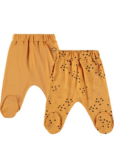 Civil Baby Kız Bebek 2'li Patikli Tulum 1-6 Ay Hardal