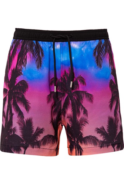 Mavi Baskılı Lacivert Mayo Şort Mavi Baskılı Lacivert Mayo Şort