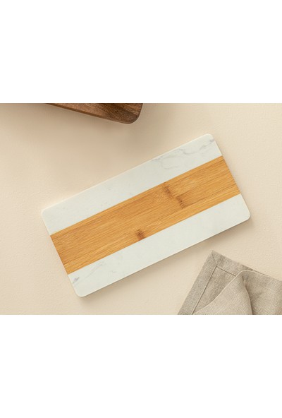 English Home Cozy Bambu Mermerli Kesme Tahtası 30 x 15 cm English Home Cozy Bambu Mermerli Kesme Tahtası 30 x 15 cm