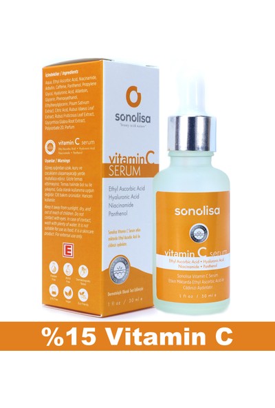 Sonolisa Aydınlatıcı Vitamin C %15 Serum 30 ml
