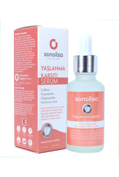 Sonolisa Anti Aging Yaşlanma Karşıtı Serum Ince Çizgi ve Kırışıklık Için 30 ml Sonolisa Anti Aging Yaşlanma Karşıtı Serum Ince Çizgi ve Kırışıklık Için 30 ml