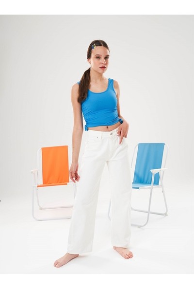 Kadın Pantolon Jean 5 Cep Yüksek Bel Salas Pantolon