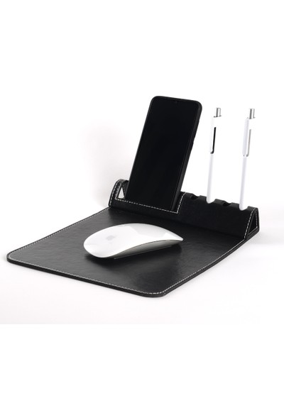 Egesta Deri Mouse Pad - Telefon Standı ve Kalemlikli Düzenleyici Egesta Deri Mouse Pad - Telefon Standı ve Kalemlikli Düzenleyici