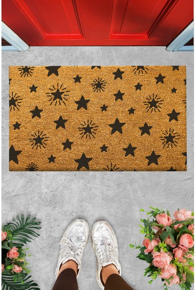 Cekuonline Coco Koko Paspas Pvc Taban Kıl Kapı Önü Paspası 40X70 Yıldız Cekuonline Coco Koko Paspas Pvc Taban Kıl Kapı Önü Paspası 40X70 Yıldız