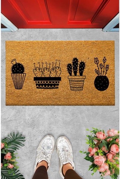 Cekuonline Coco Koko Paspas Pvc Taban Kıl Kapı Önü Paspası 40X60 Kaktüs Cekuonline Coco Koko Paspas Pvc Taban Kıl Kapı Önü Paspası 40X60 Kaktüs