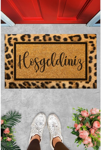 Cekuonline Coco Koko Paspas Pvc Taban Kıl Kapı Önü Paspası 40X60 Leopar Hoşgeldiniz1 Cekuonline Coco Koko Paspas Pvc Taban Kıl Kapı Önü Paspası 40X60 Leopar Hoşgeldiniz1