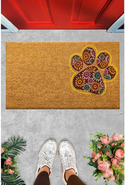 Cekuonline Coco Koko Paspas Pvc Taban Kıl Kapı Önü Paspası 40X60 Paw Cekuonline Coco Koko Paspas Pvc Taban Kıl Kapı Önü Paspası 40X60 Paw
