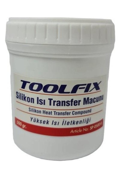 Toolfix 500 Gram Silikon Isı Transfer Termal Macun Beyaz Toolfix 500 Gram Silikon Isı Transfer Termal Macun Beyaz