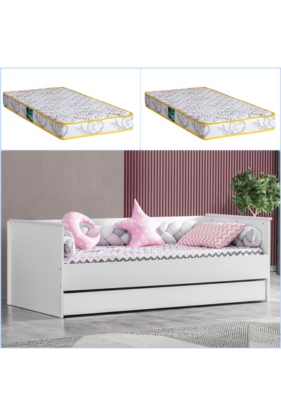 Setay Montessori City Montessori Yavrulu Yatak Sedir + 2 Adet Comfort Yatak - Pembe
