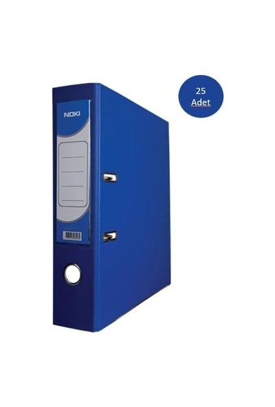 Noki Klasör Plastik Çıtalı Geniş Mavi 25 Adet