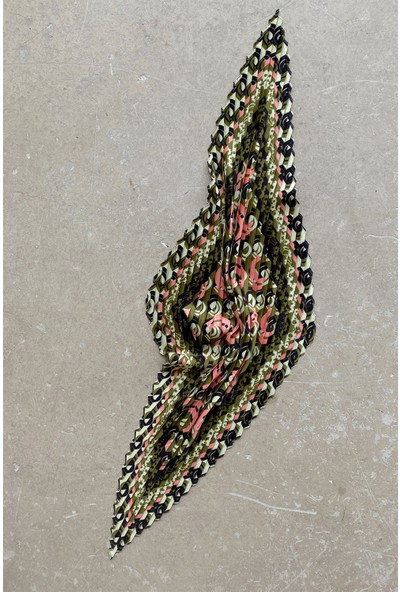 MyLove Circle Saten Fular Yeşil