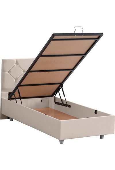 Cesur Glamis Tek Kişilik Baza Başlık Seti Krem