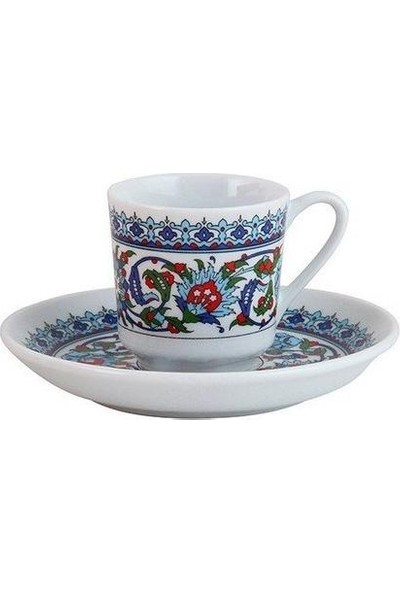 Pasha Topkapı Çini Model 12 Prç Porselen Fincan Takımı