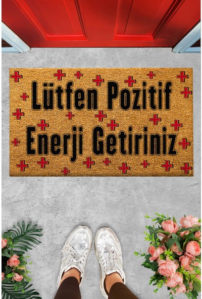 Cekuonline Coco Koko Paspas Pvc Taban Kıl Kapı Önü Paspası 40X60 Pozitif Enerji Cekuonline Coco Koko Paspas Pvc Taban Kıl Kapı Önü Paspası 40X60 Pozitif Enerji