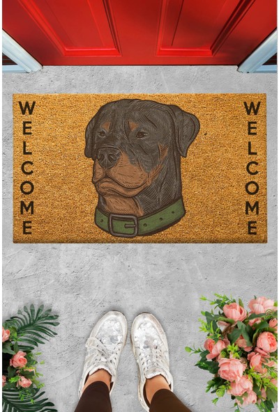 Cekuonline Coco Koko Paspas Pvc Taban Kıl Kapı Önü Paspası 40X60 Rottweiler Cekuonline Coco Koko Paspas Pvc Taban Kıl Kapı Önü Paspası 40X60 Rottweiler
